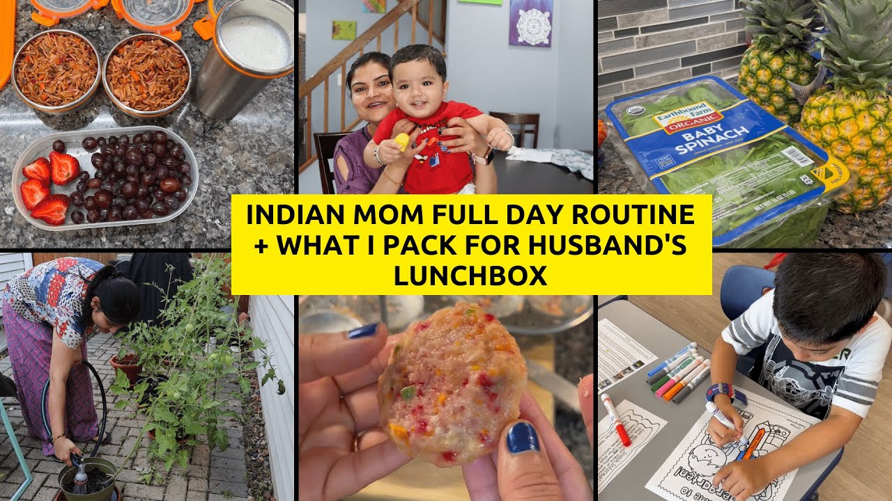 Indian Mom Realistic Full Day Routine~what I Pack For Husbands