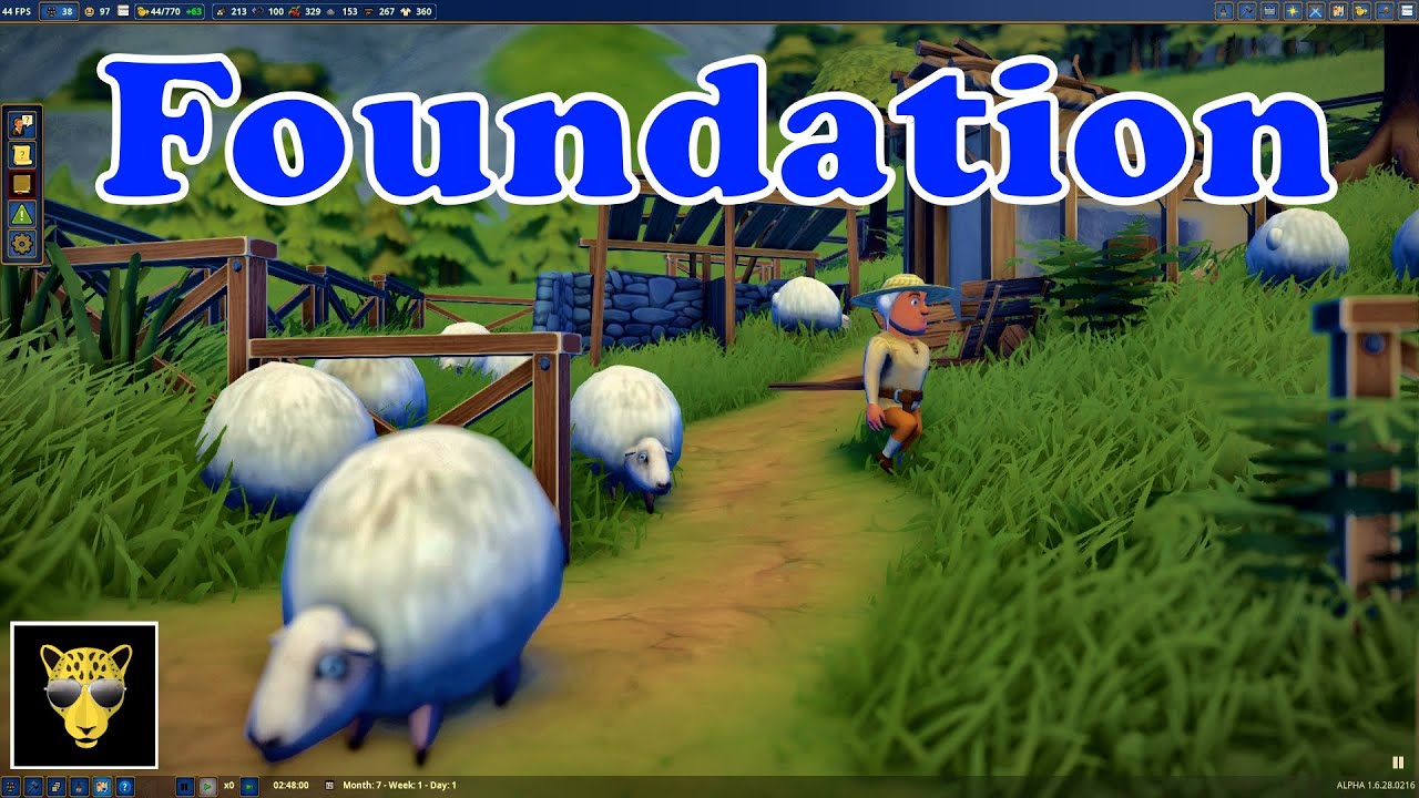 Foundation Gameplay - Episode 3 - Sheep Farming - YouTube