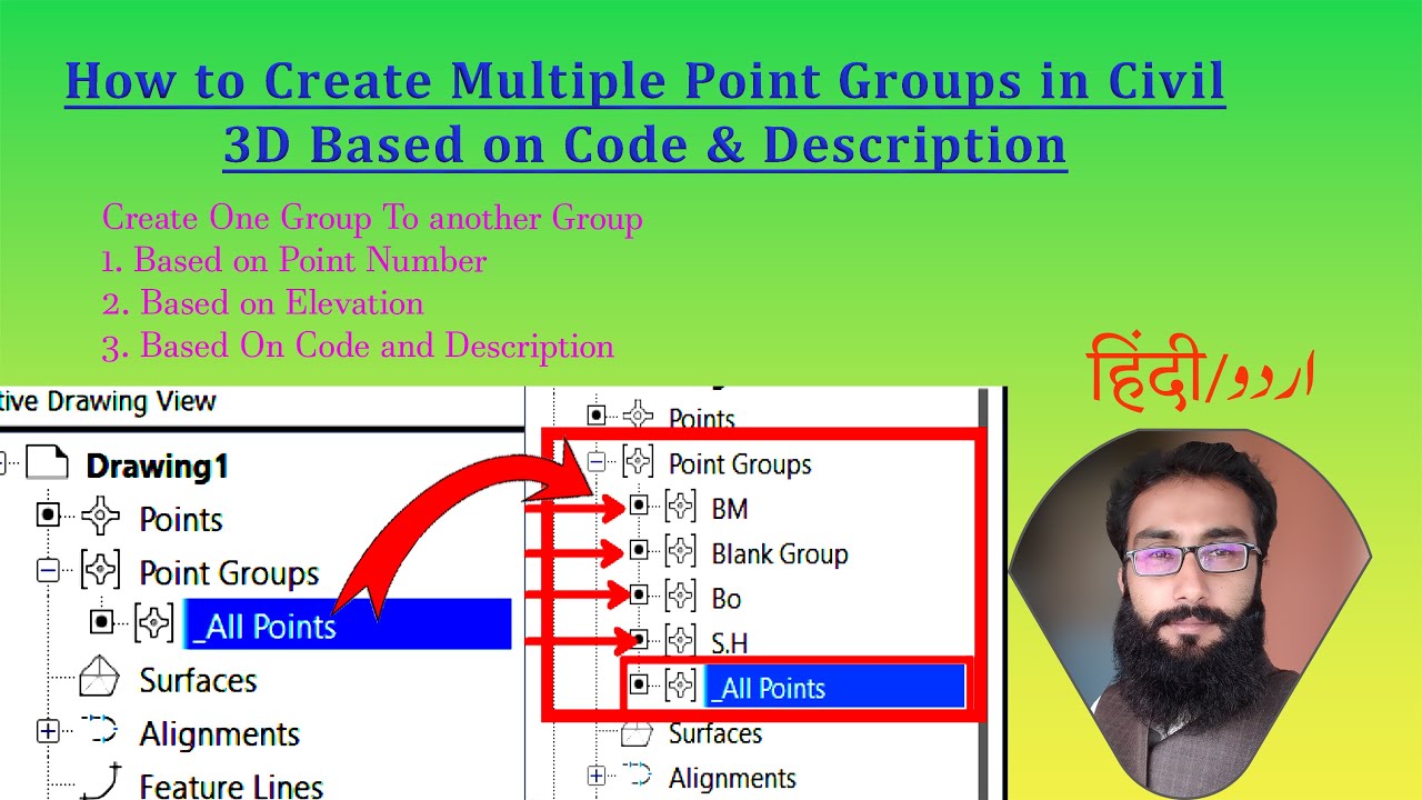 How to Create Multiple Point Groups in Civil 3D Based on Code ...