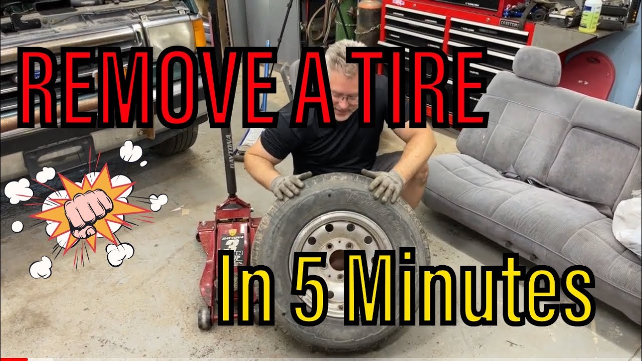 How To Break A Tire Bead For Free (Tire Removal) - YouTube