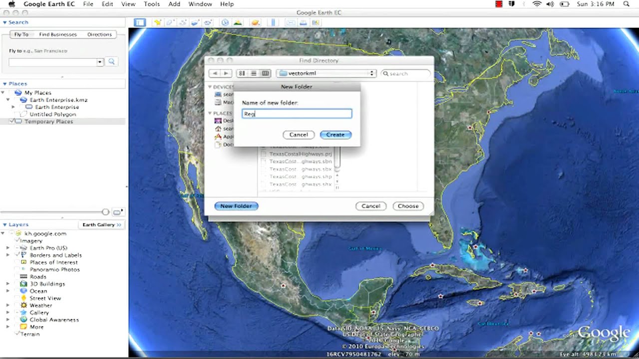 Google Earth Pro / Enterprise Vector Import - Regionate Option - YouTube