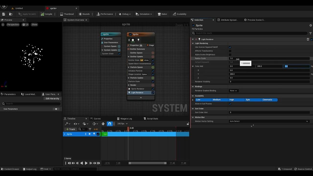 VFX NIAGARA 049 Light Renderer Module - YouTube