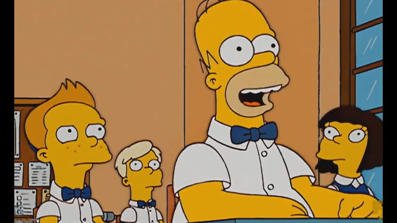 The Simpson - Homer Went To The Biggest Class ! - YouTube