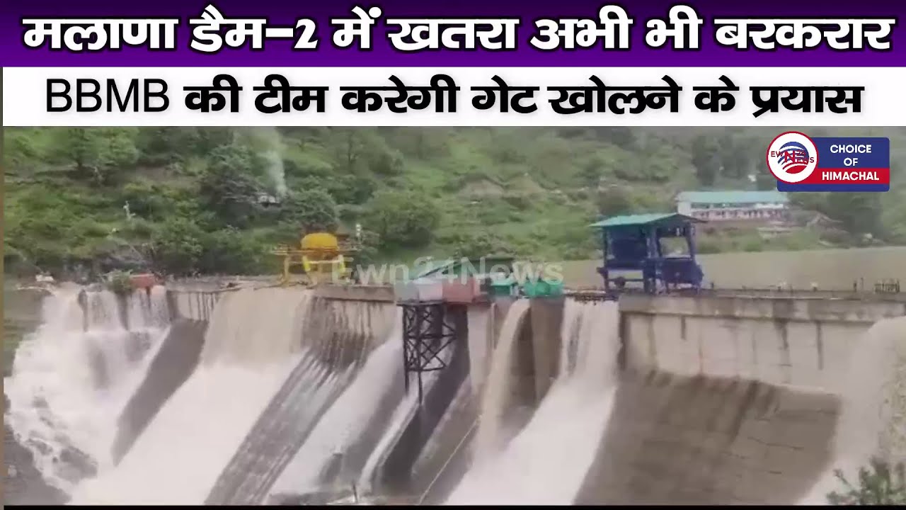 मलाणा डैम-2 में खतरा बरकरार : BBMB की टीम करेगी गेट खोलने के प्रयास ...