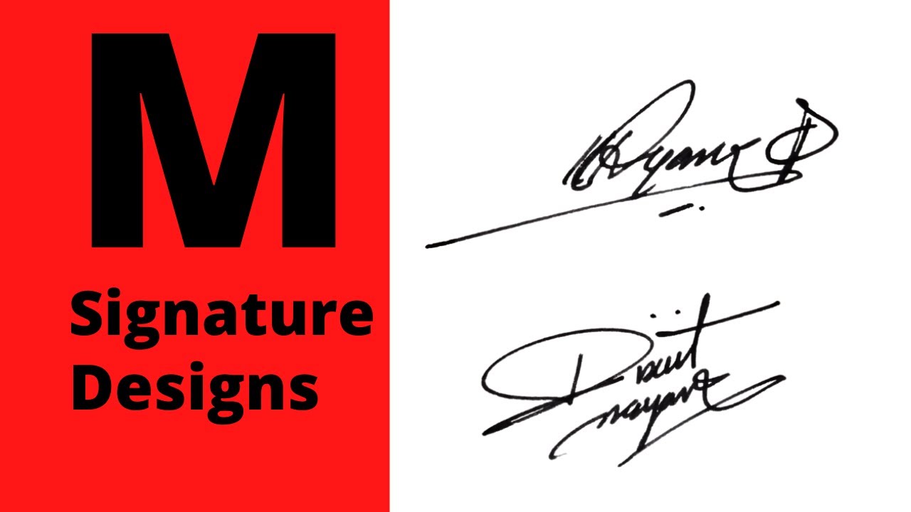 M Signature Style || Signature Style Of My Name M || Letter M Signature ...