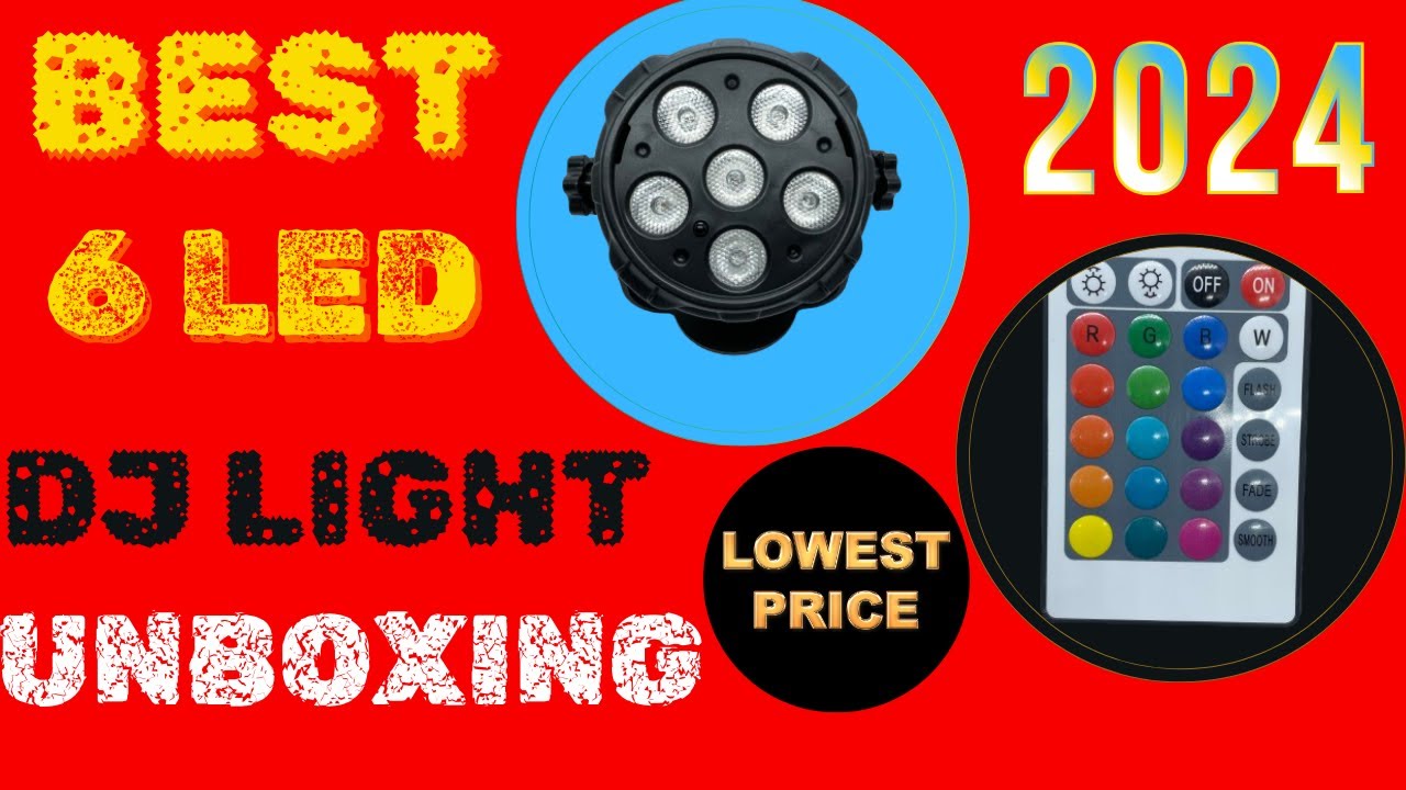 BEST Multicolor Decoration DJ RGB 6 LED Party Lighting With Remote ...