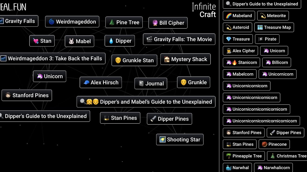 I made some gravity falls things in infinite craft - YouTube