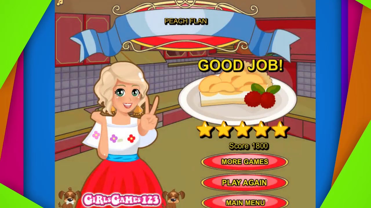 Cooking Games - Mia's Cooking Series - Peach Flan - Chili Cheese ...