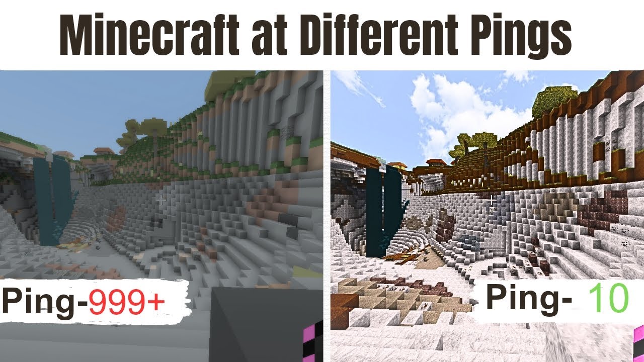 Minecraft at different pings 🤔#minecraft - YouTube