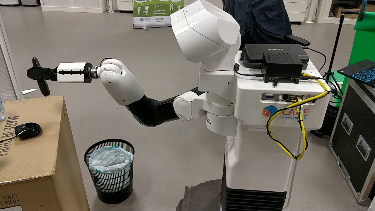 Our robot grasps the phone and handles calls for you - YouTube
