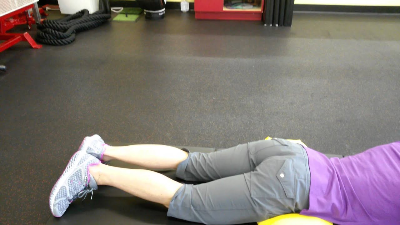 Prone heel squeeze - YouTube
