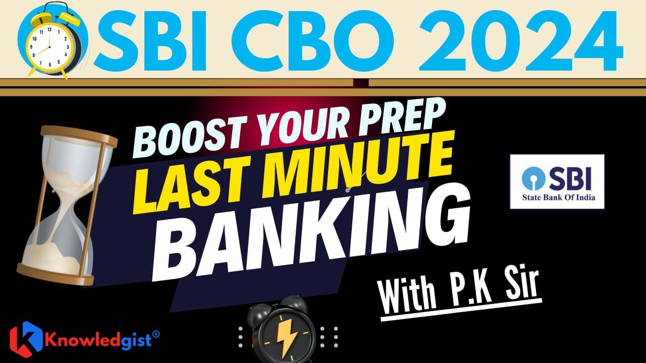 SBI CBO 2024 | Banking Last minute session | Don't Miss this Session ...