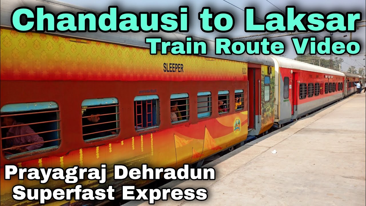 A Short Train Route Video of Prayagraj Dehradun Superfast Express from ...