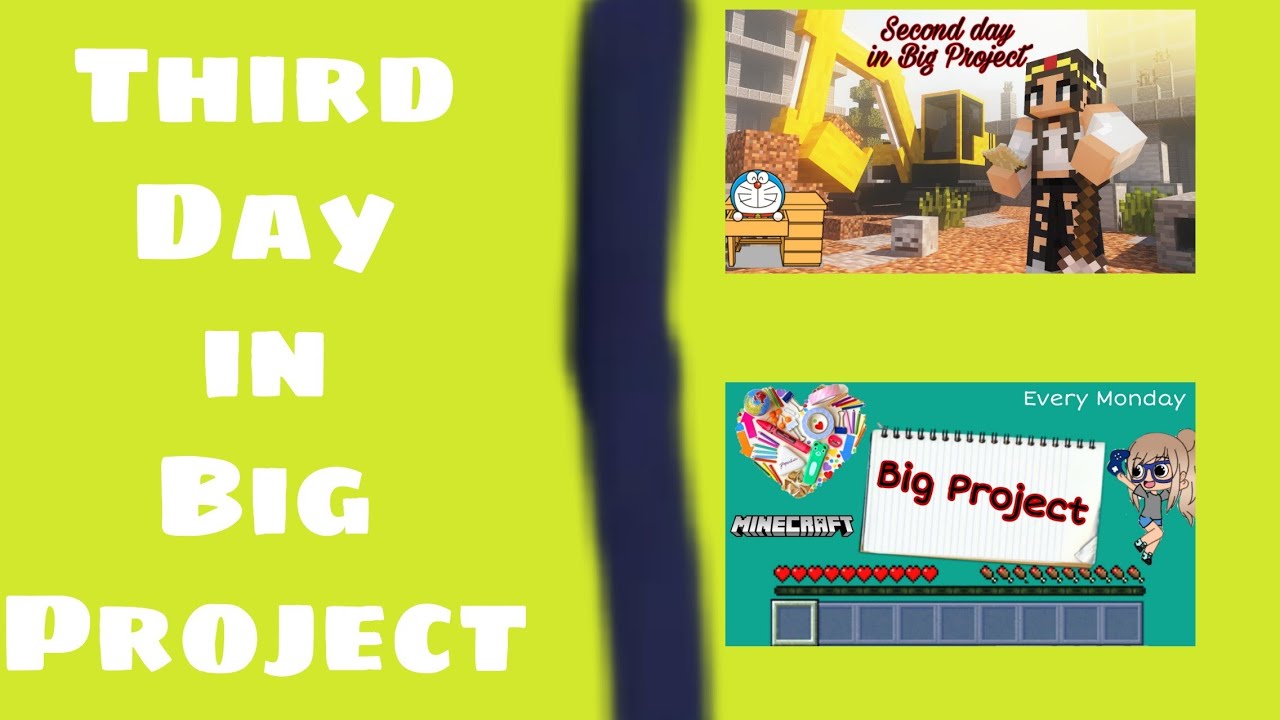 Third day in BIG PROJECT | BIG PROJECT | #3 | In hindi | Minecraft PE ...