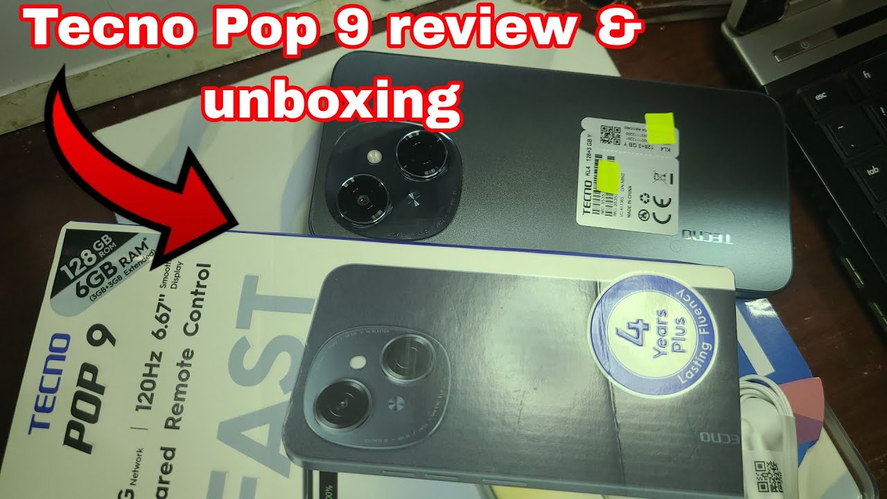 Tecno Pop 9 ( KL4 ) unboxing and review - YouTube