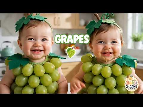 Baby's First Fruits and Vegetables | Educational Video for Babies 🍎👀 | Baby Giggles