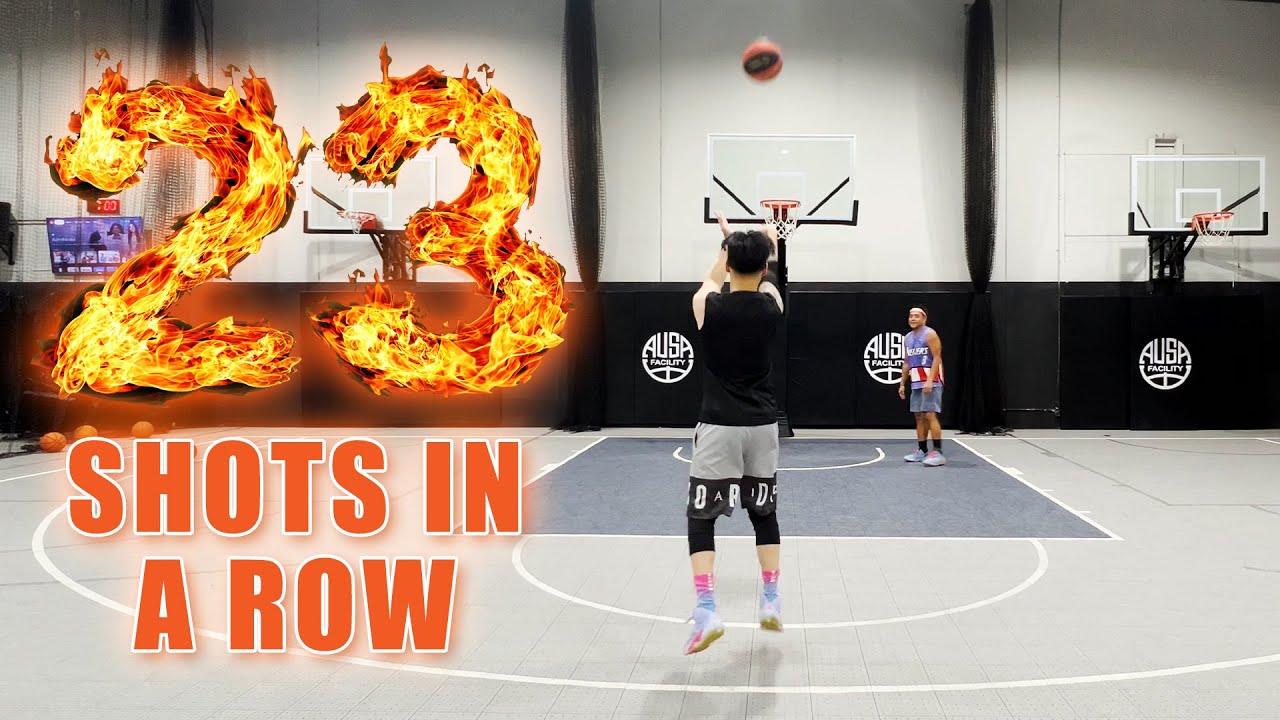 Mastering Basketball 3-pointers: 23 in a Row 🏀🔥 - YouTube