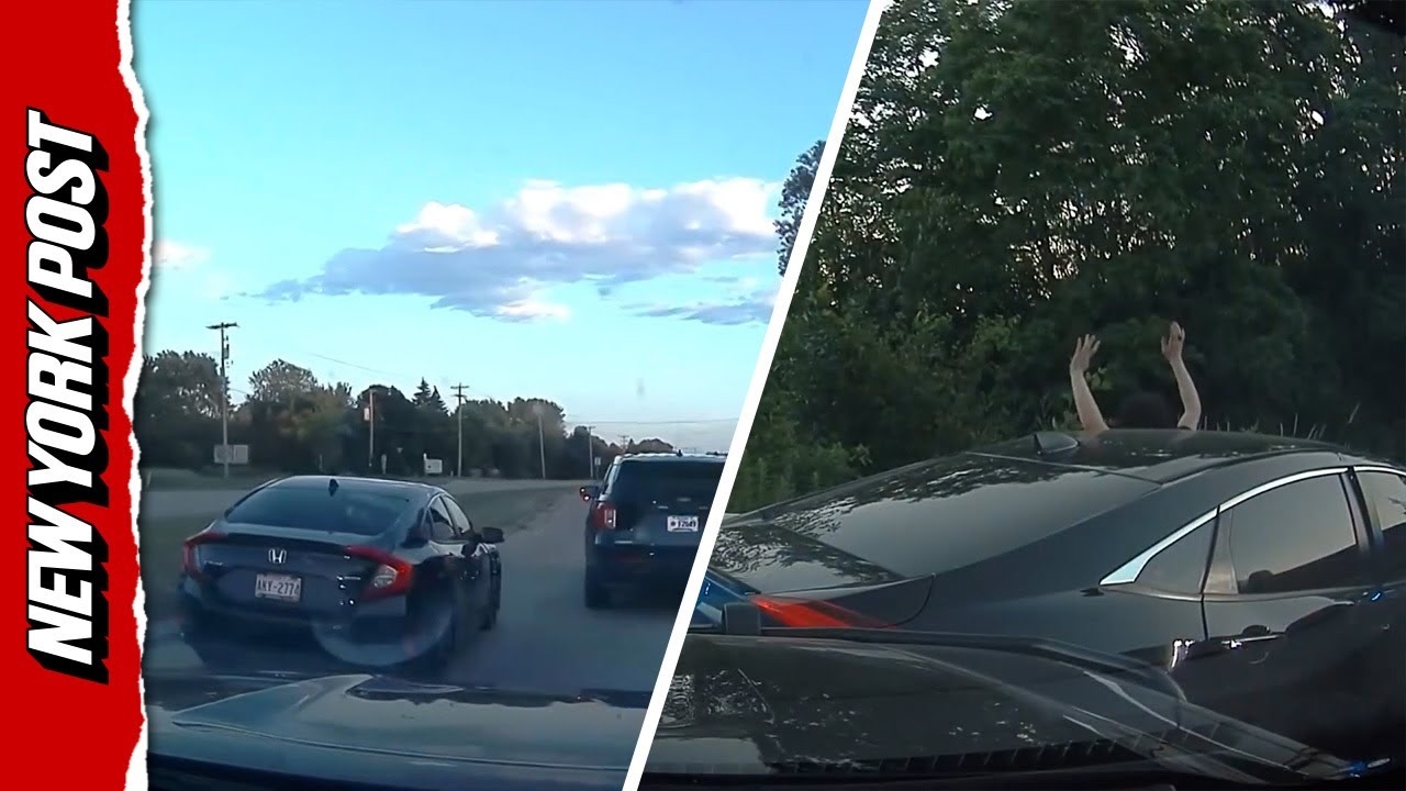 Police dashcam captures high-speed chase across state lines - YouTube