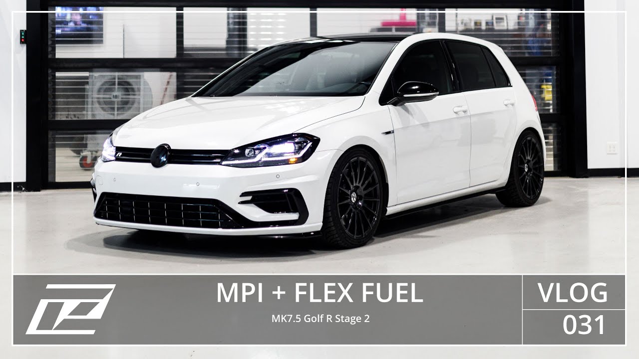 VW MK7.5 Golf R Stage 2 with MPI & FLEX Fuel - YouTube