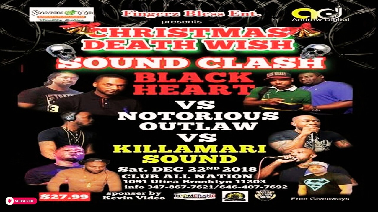 BLACK HEART vs NOTORIOUS OUTLAW sound clash in Brooklyn NY 12/2018 ...