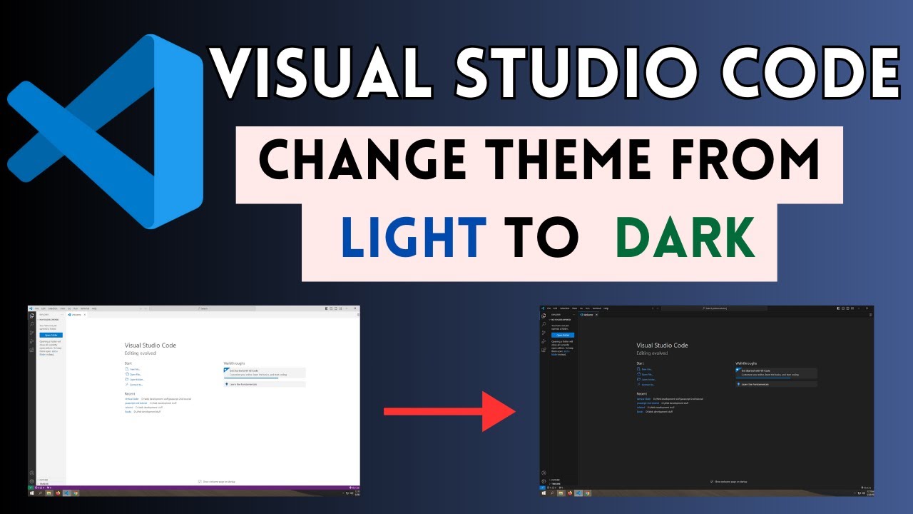 Visual Studio Code: Change Theme From Light to Dark (2024)(FAST+EASY ...