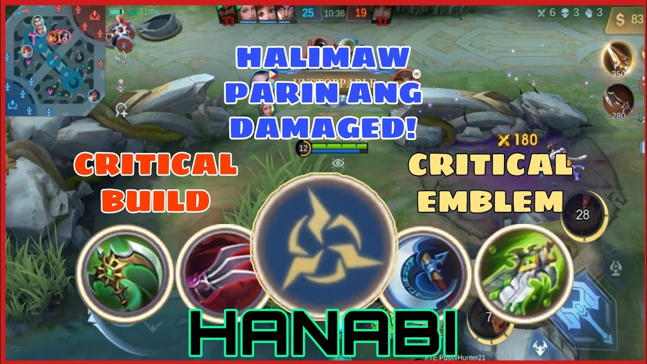 HANABI FULL CRIT DAMAGE BUILD? HALIMAW TALAGA SA LAKAS? MAXIMUS ZYR ...