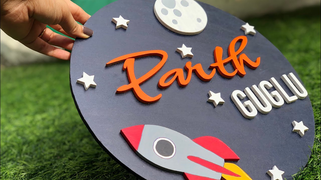 DIY Name Board for Kids room / nameplate for kids / kids room decor ...