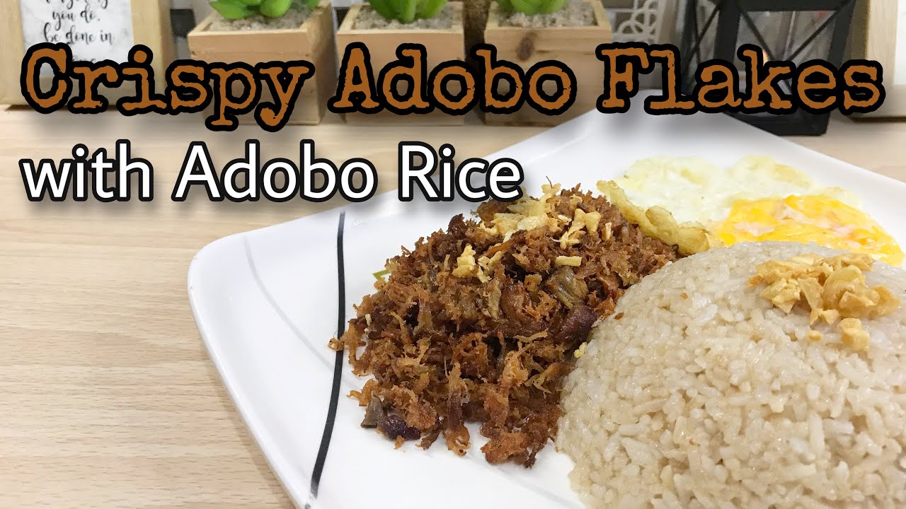 Crispy Adobo Flakes with Adobo Rice - YouTube