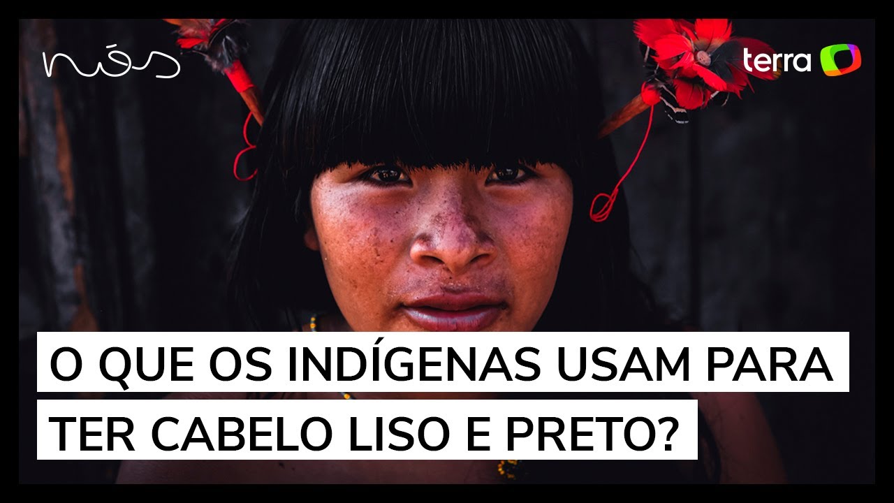O que os indígenas usam para ter cabelo liso e preto? - YouTube
