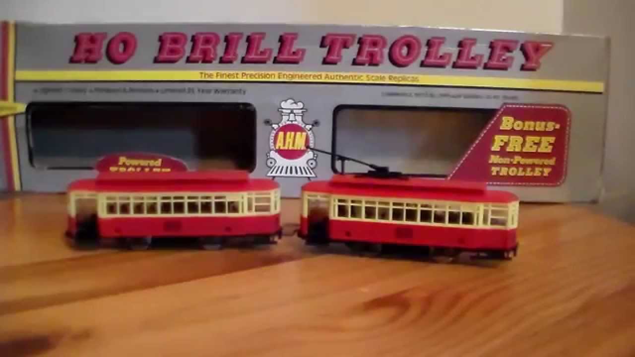 Brill Trolley A&B A.H.M. HO Trains - YouTube