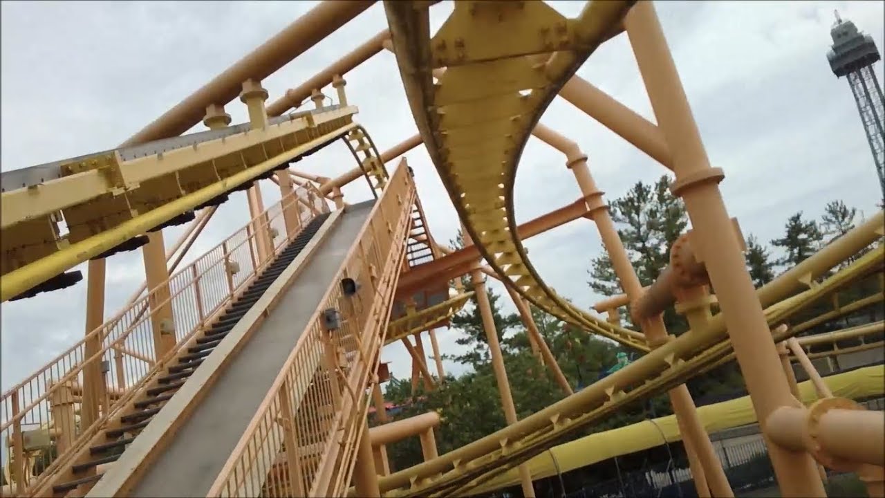 Flying Ace Aerial Chase HD On-Ride POV Front Kings Island Summer 2018 ...