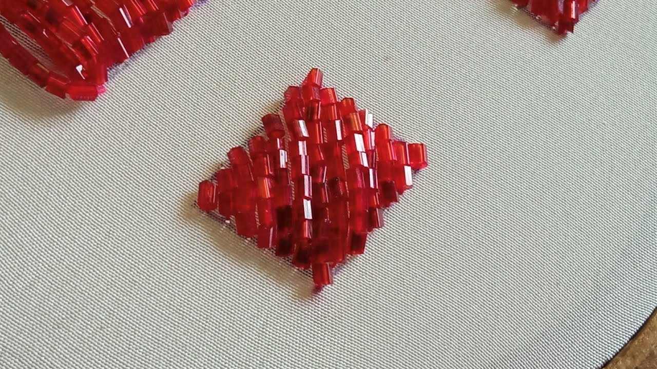 Easy Beginner's Bead Embroidery: Simple Motif Tutorial! - YouTube