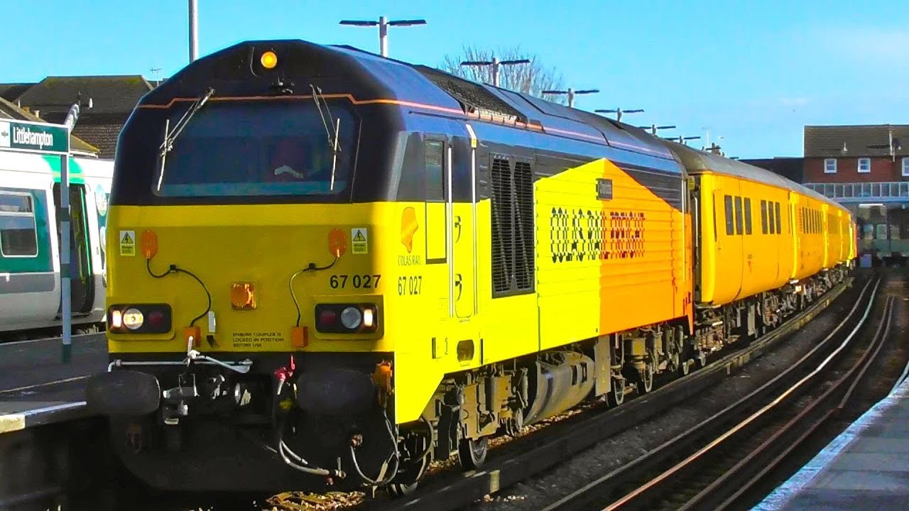 Colas Rail Class 67s - 67027 + 67023 Depart Littlehampton On A Test ...