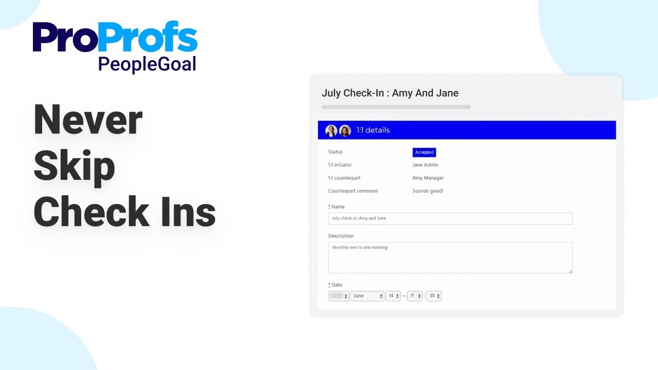 Regular Check-ins and One-to-One Meetings PeopleGoal - YouTube