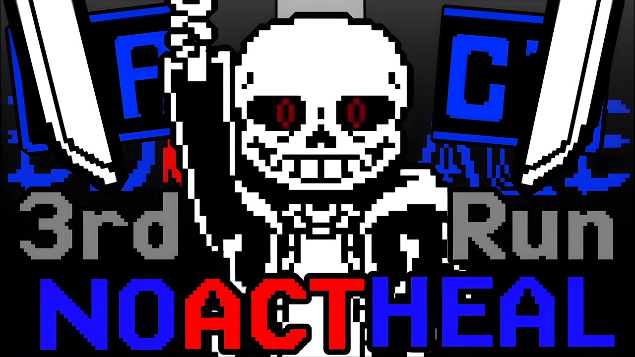 【UNDERTALE AU】ZYDCN EdgeTale Sans 3rd run NO ACT HEAL!!!!! - YouTube