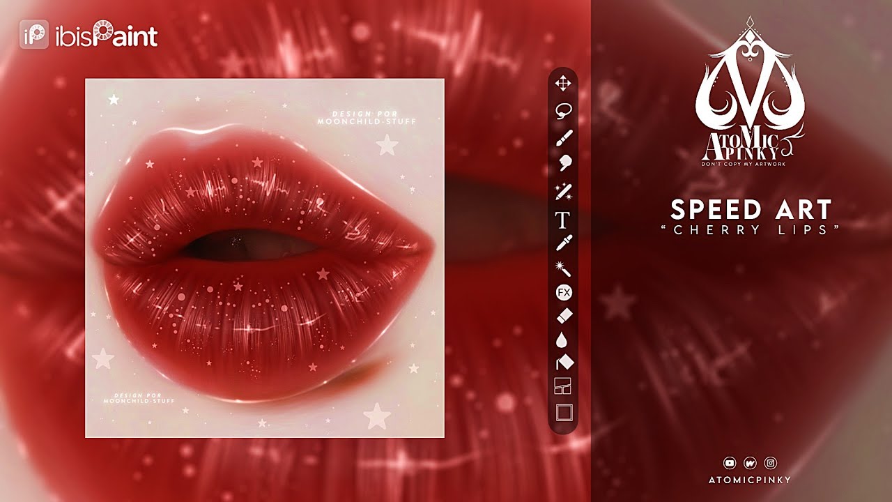 Speed Art: Editando lábios 'Cherry Lips' 🍒 | ibisPaint X - YouTube