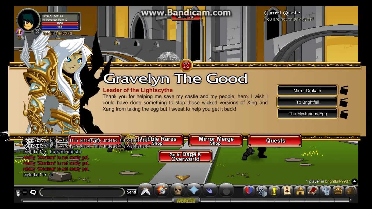 Aqw How to complete Gravelyn The Good Quest - YouTube