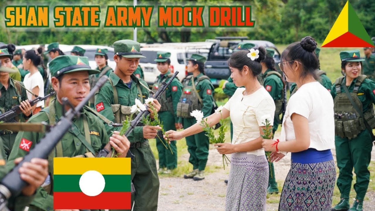 Shan State Army (SSA) mock drill in the occasion of Tai new year 2120 ...