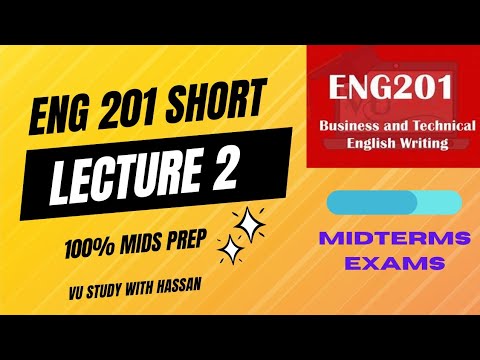ENG 201 SHORT LECTURE 2 || VU SHORT LECTURES || ENG 201 MIDTERMS PREPRATION || VU STUDY WITH ...