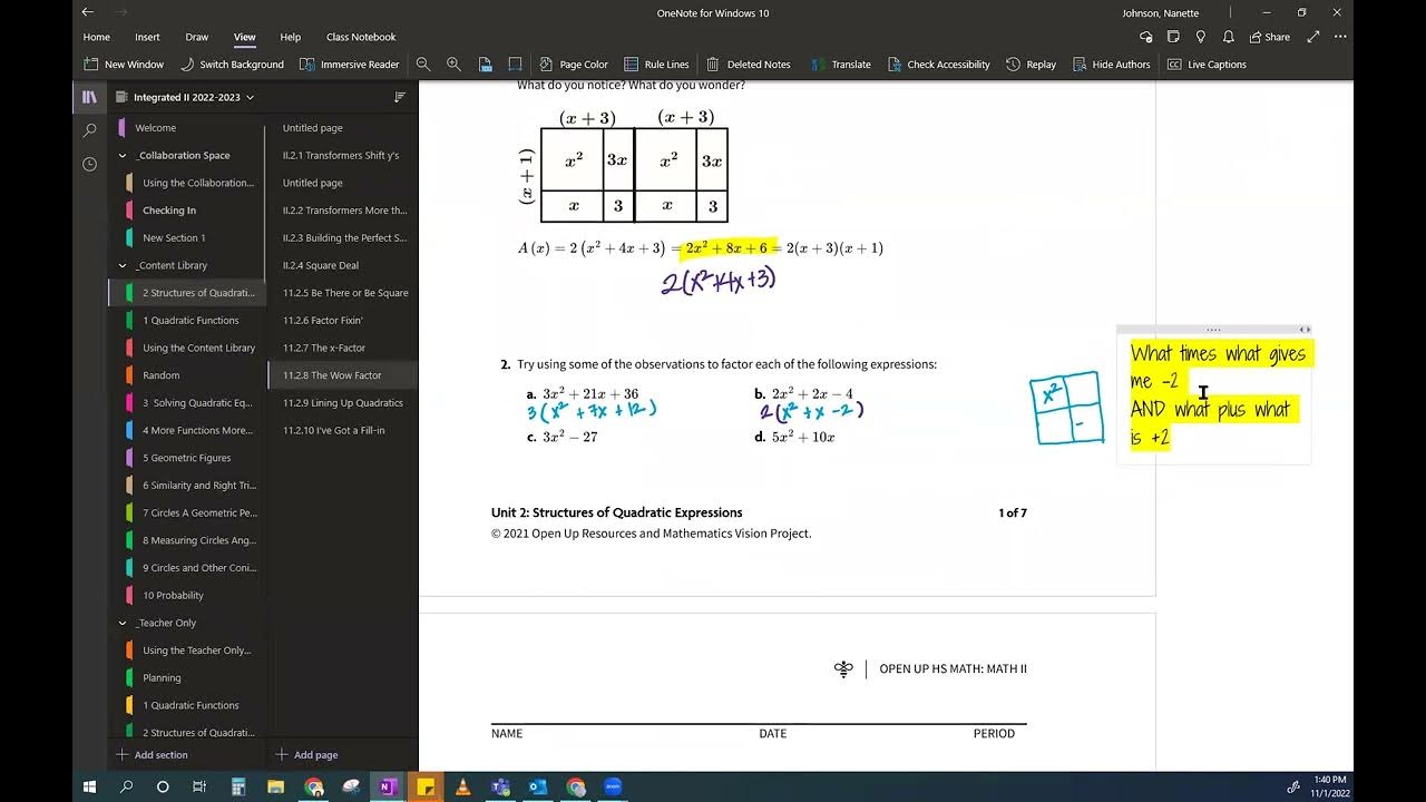 Factoring Quadratics Using GCF and Area Model - YouTube