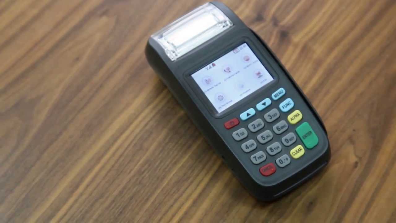 NEW8210 GPRS mPOS terminal for Pay-N-Get system - YouTube