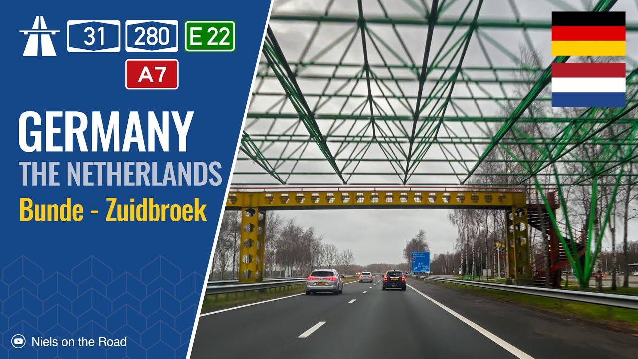 Driving in Germany and the Netherlands: Autobahn A31, A280 E22 ...