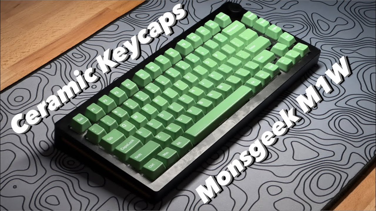 Monsgeek M1W w/ KTT White Tangs and Ceramic Keycaps - YouTube
