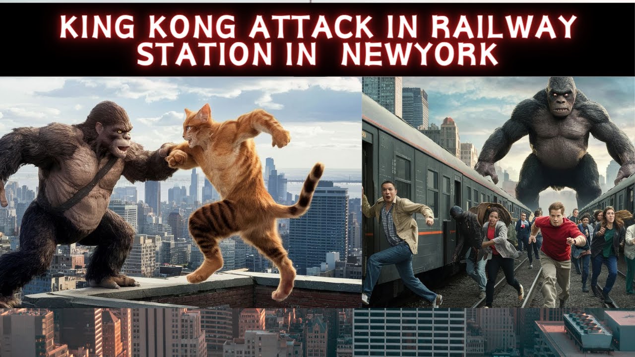 🔥King Kong vs cat Fight Scene #cat #cute - YouTube