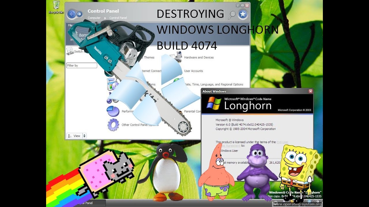DESTROYING WINDOWS LONGHORN BUILD 4074 - YouTube