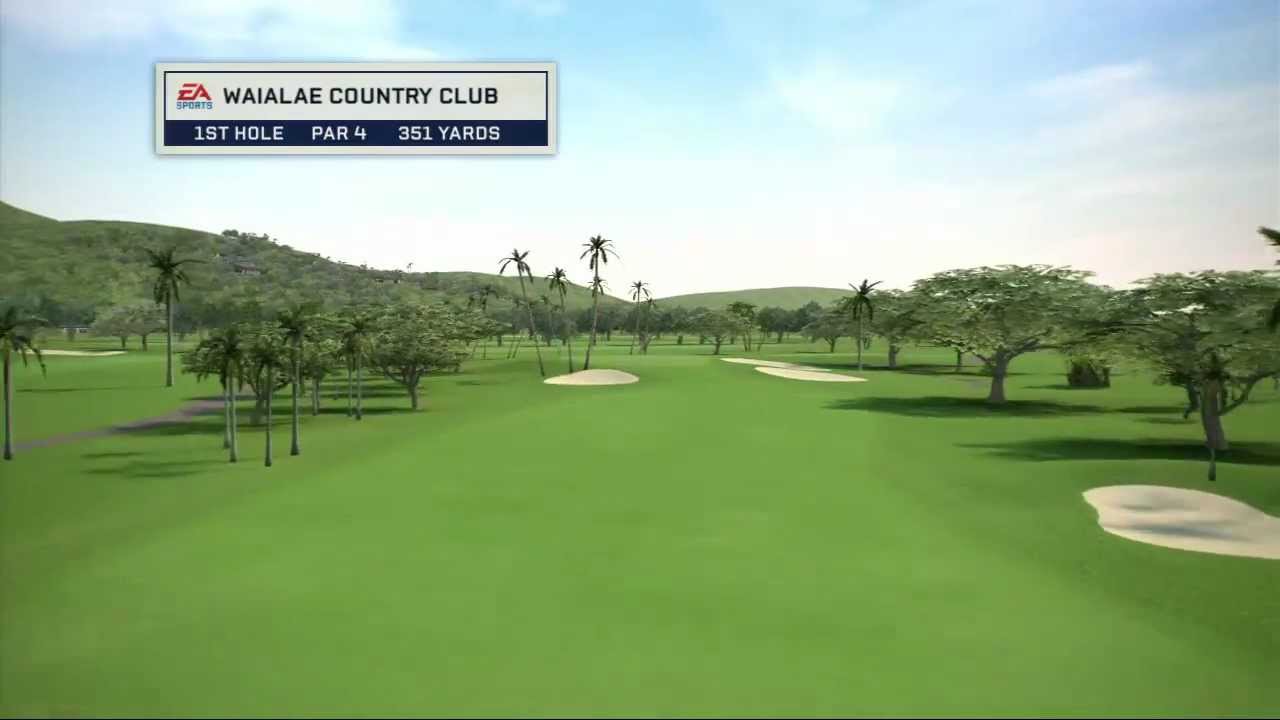 Course Flyover: Waialae Country Club's 1st Hole - YouTube