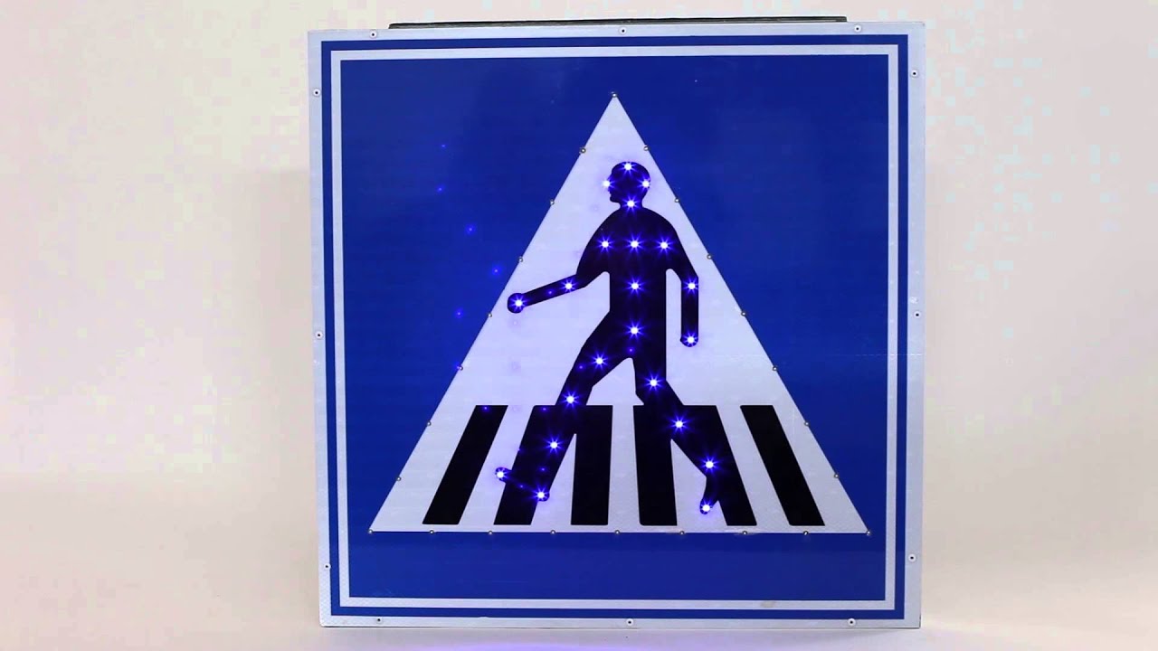 Electric Pedestrian Sign - YouTube