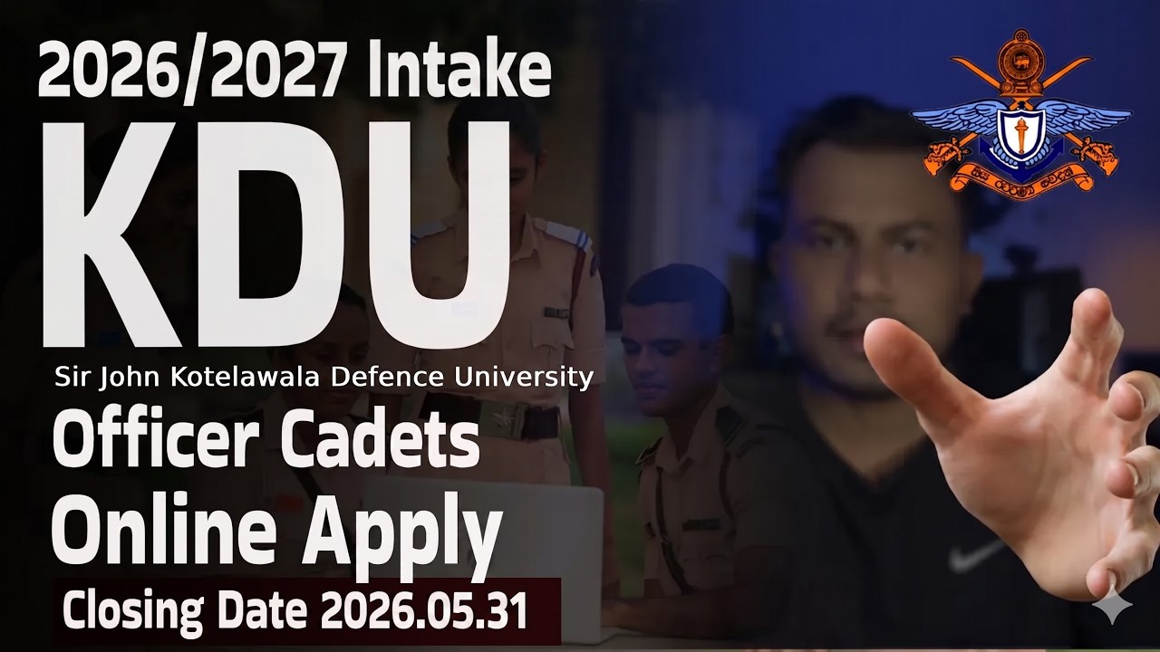 KDU Intake 44 (2026/ 2027) Officer Cadets Online Apply - YouTube