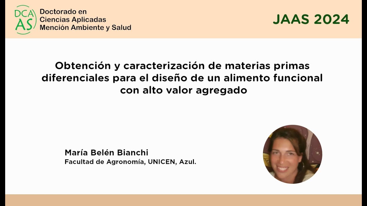 JAAS 2024 - Charla María Belén Bianchi - YouTube