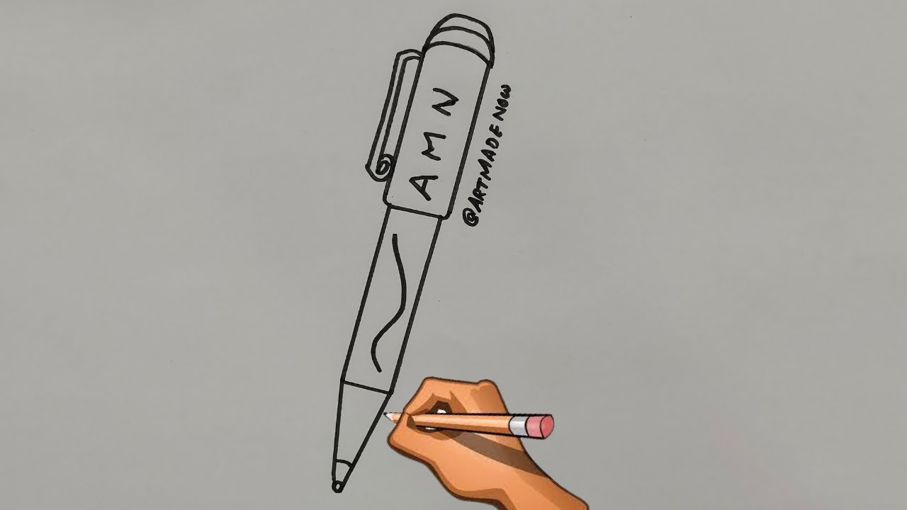 Easy pen drawing for kids ARTMADENOW - YouTube